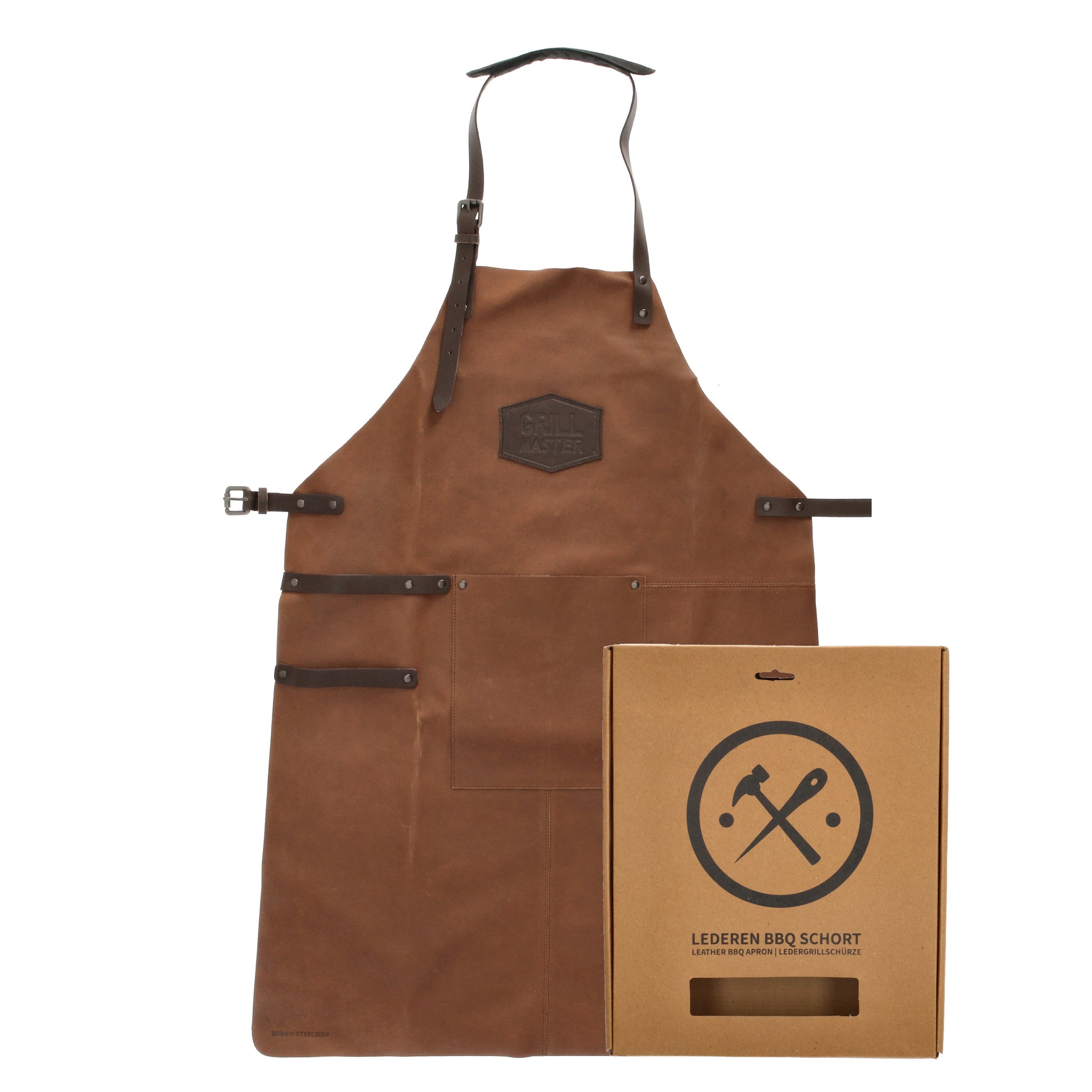 Barbecue schort Cognac